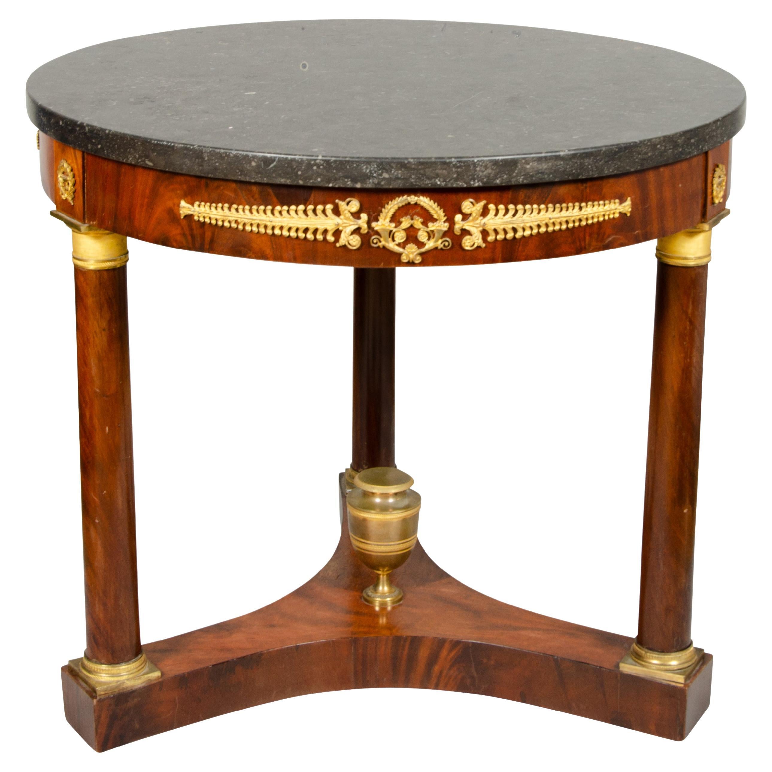 Impressive Empire Style Malachite and Ormolu Center Table After ...