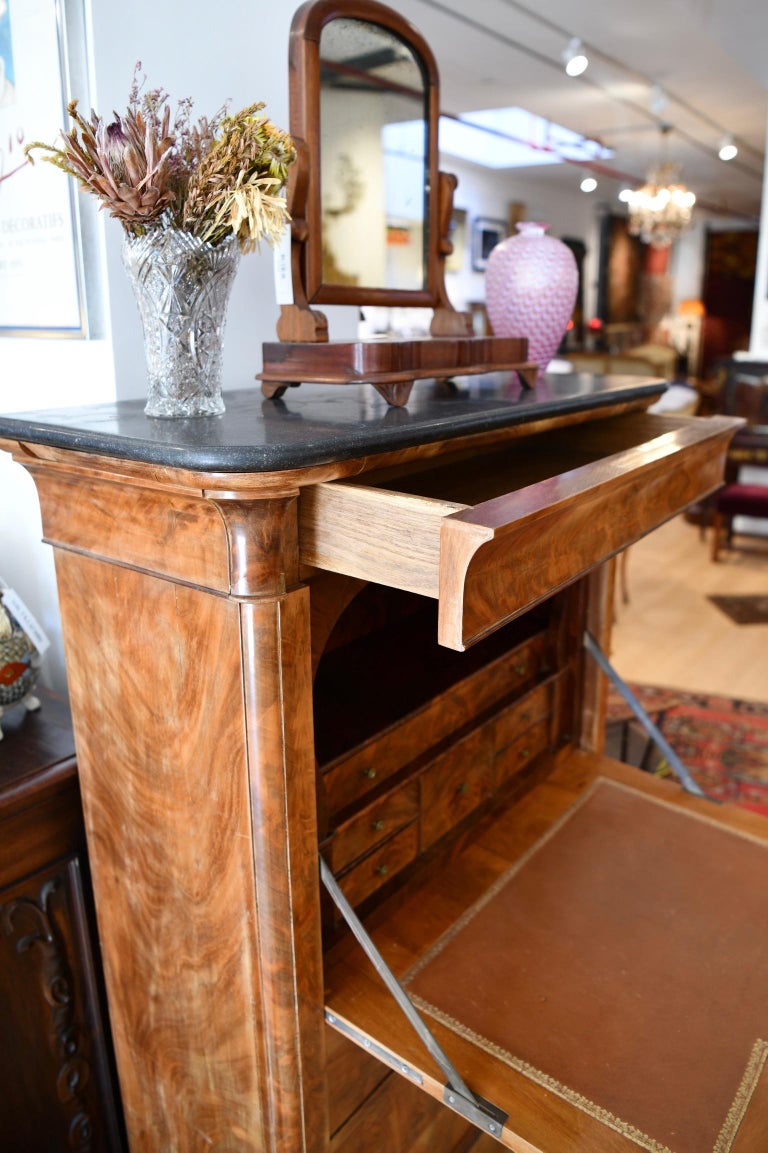 French Empire Mahogany Secretaire Abattant For Sale at 1stDibs