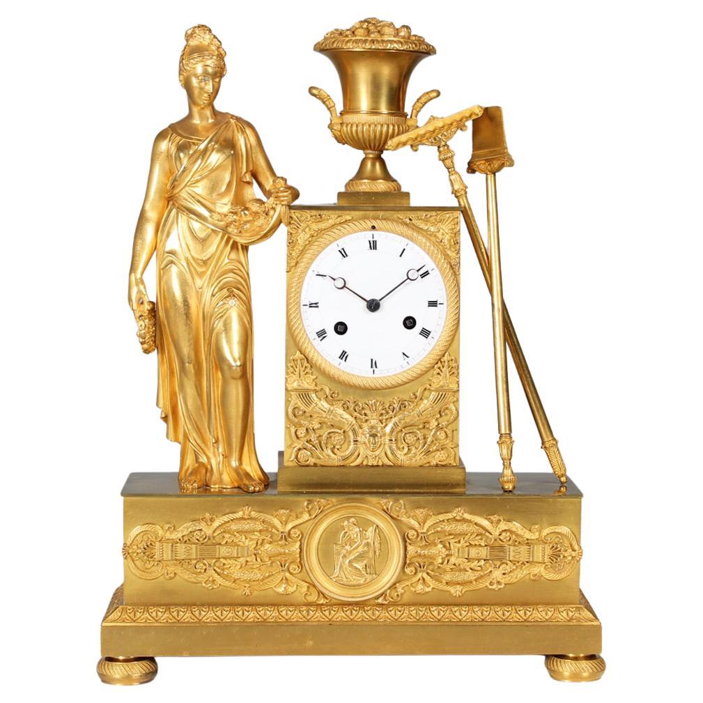 Swiss Mantel Clock, Barometer, Moon Phase and Perpetual Calendar, 19th ...