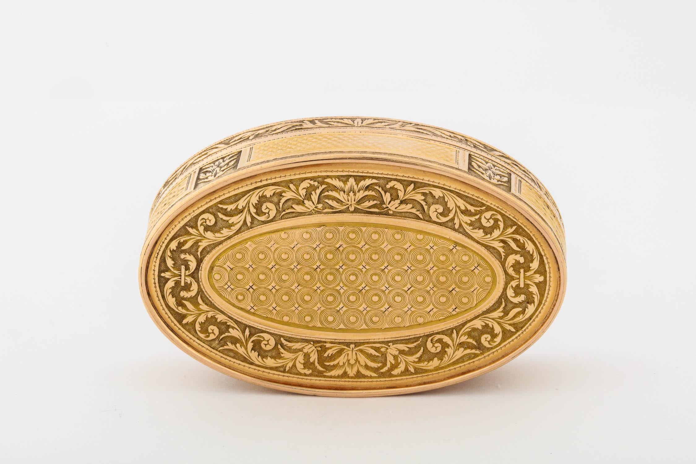 French Empire Oval Gold Snuff Box by H.A. Adam, Paris, circa 1820 at ...
