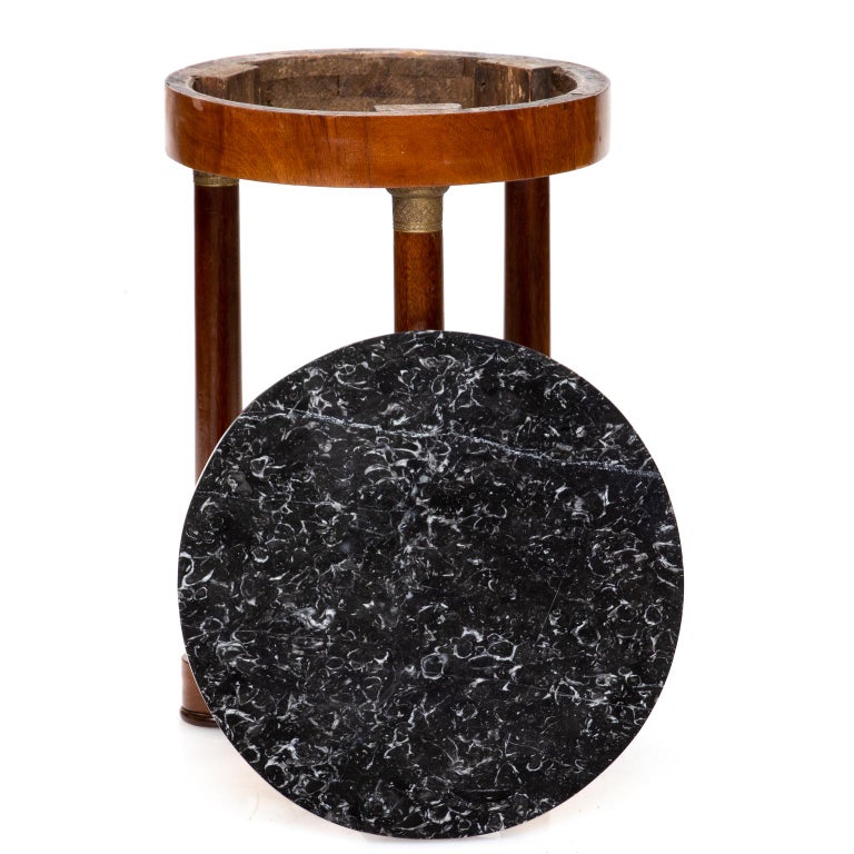 French Empire Small Marble Top Side Table at 1stDibs