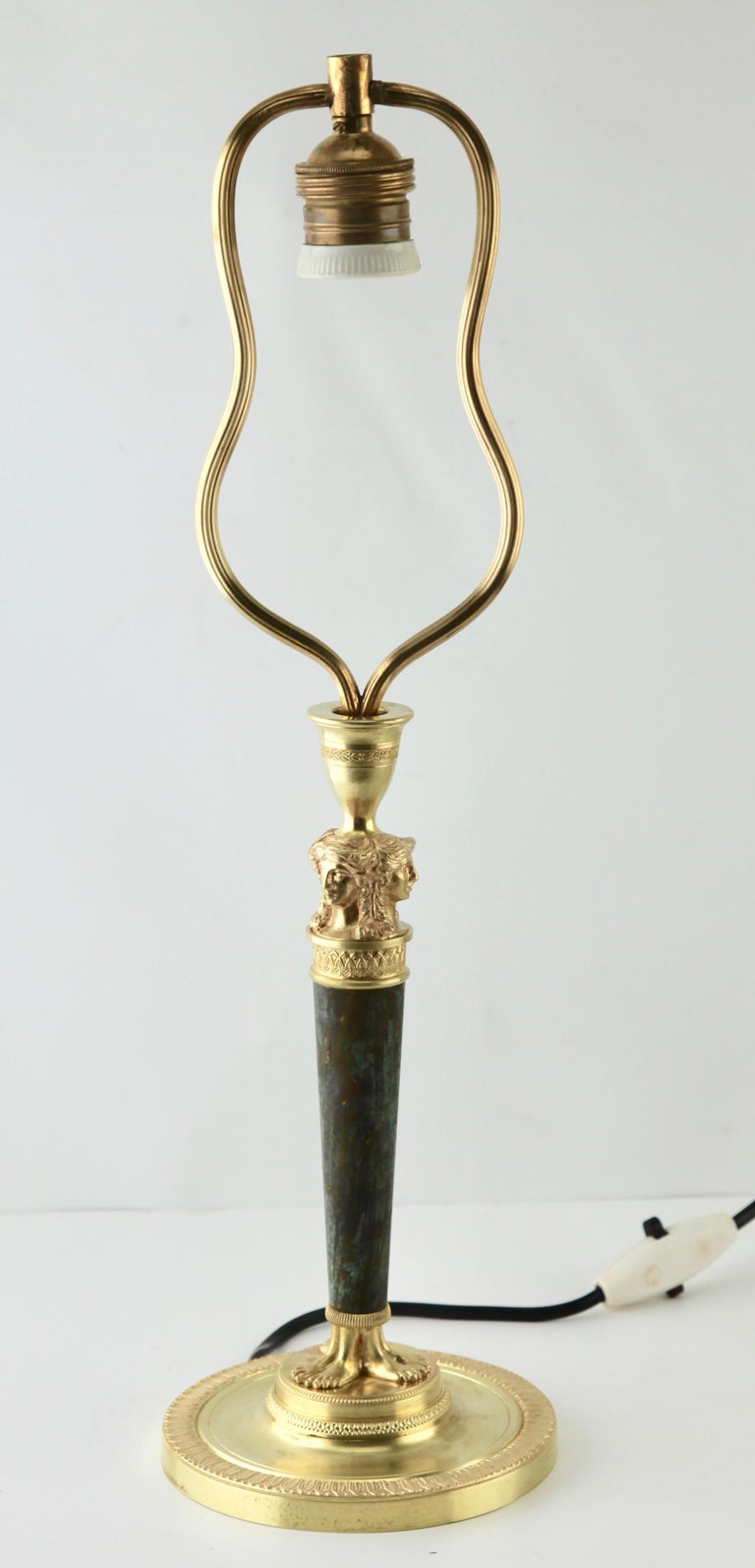 French Empire Style Bronze Gilded Desk or Table Lamp at 1stDibs