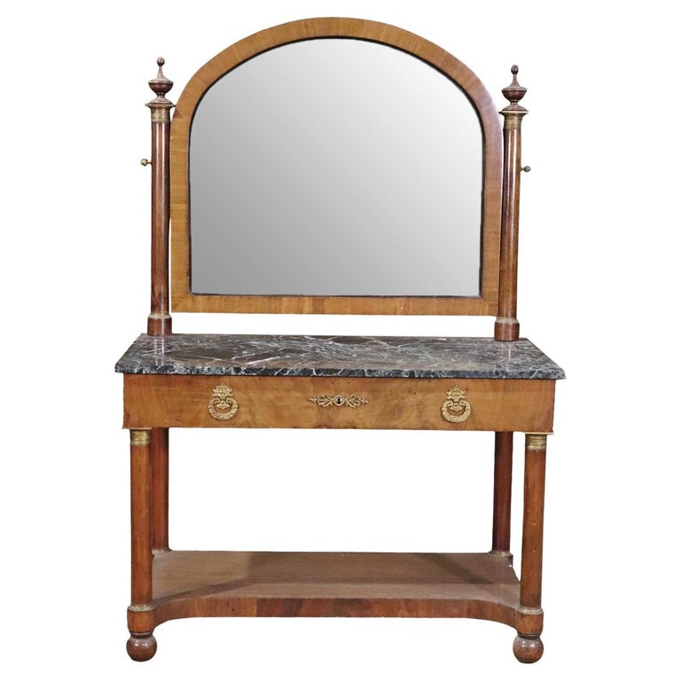 French Empire Style Bronze Mounted Mirrored Ladies Vanity circa 1890s ...