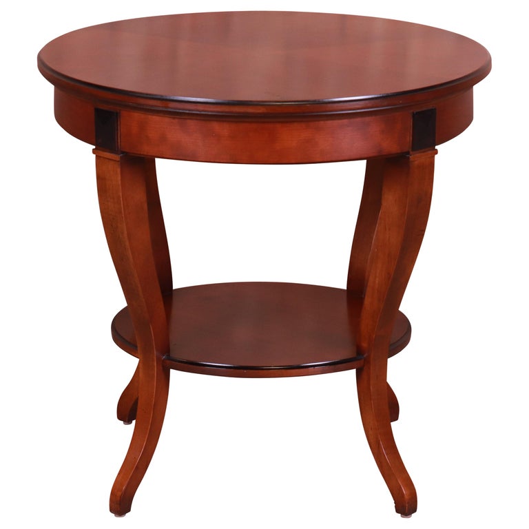 French Empire Style Cherry Wood Tea Table by Hickory Chair Company at ...