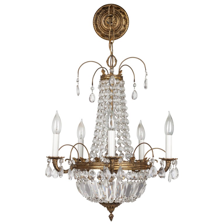 French Empire Style Crystal Chandelier at 1stDibs