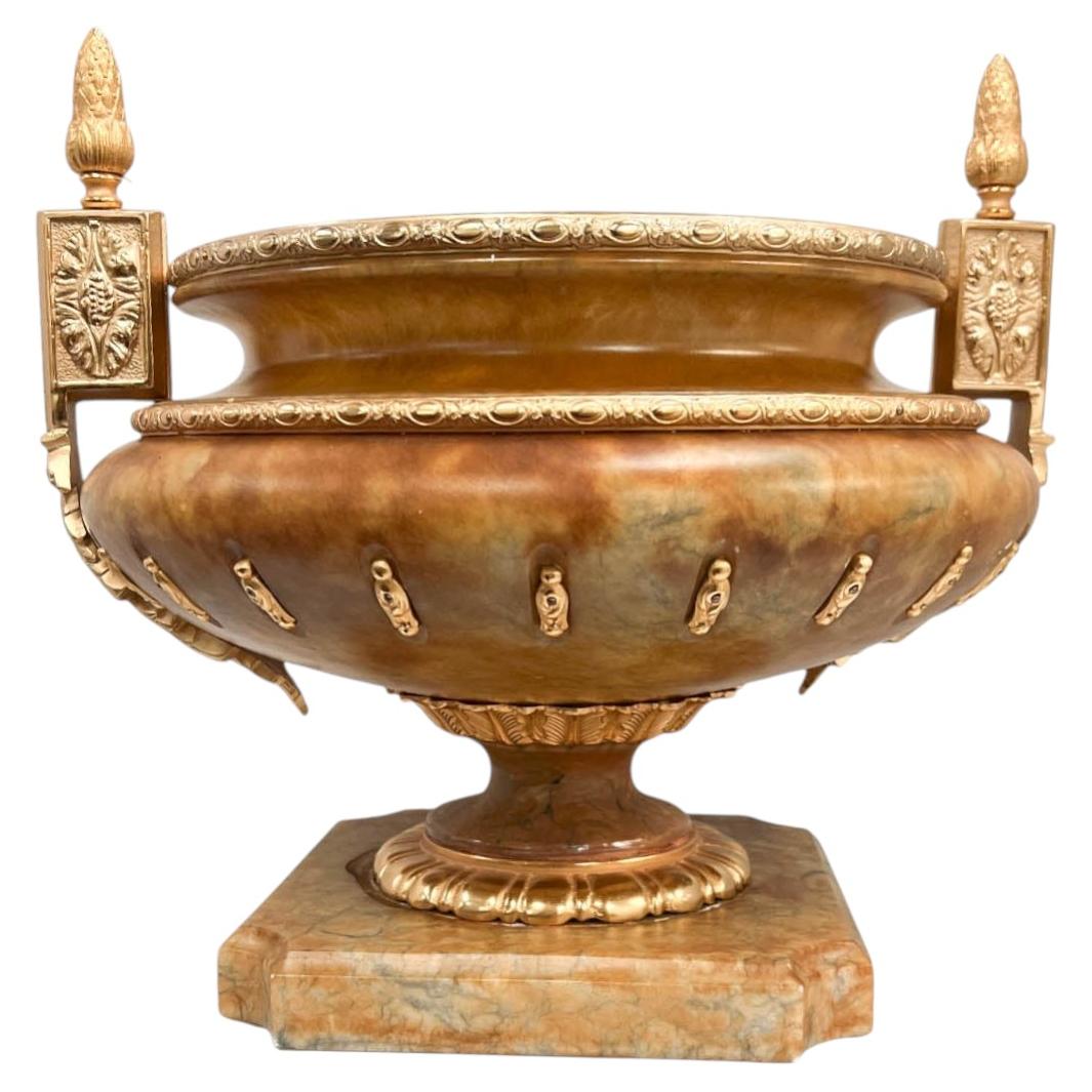 French Empire Style Italian Marble and Gilt-Bronze Centerpiece Urn For ...