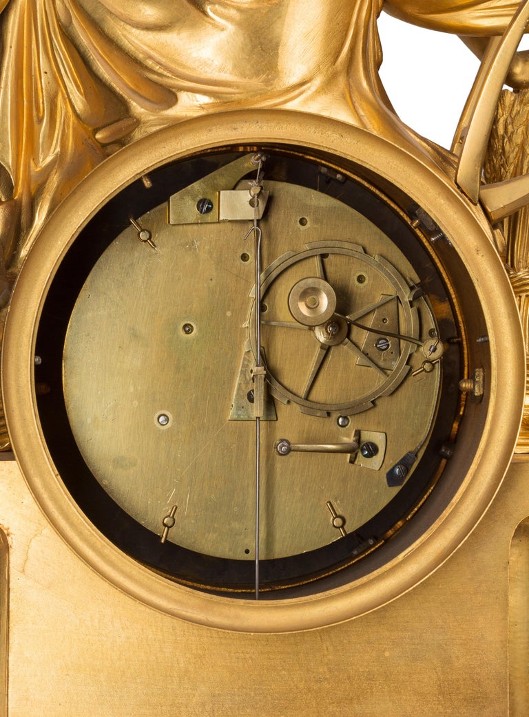 French Empire Style Ormolu Bronze 'Ceres' Mantel Clock, After Pierre ...