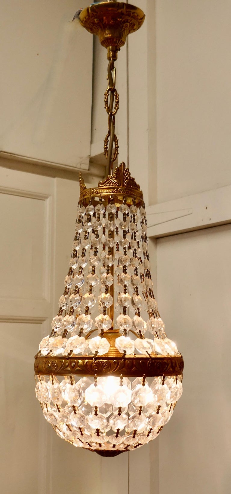 French Empire Style Tent Chandelier For Sale at 1stDibs