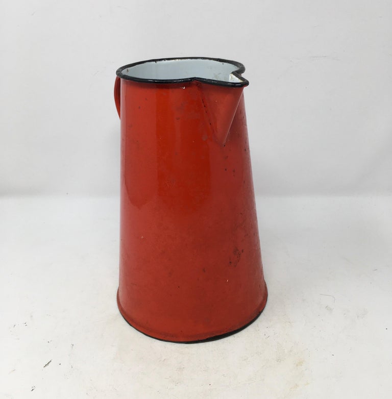 French Enamel Pitcher at 1stDibs