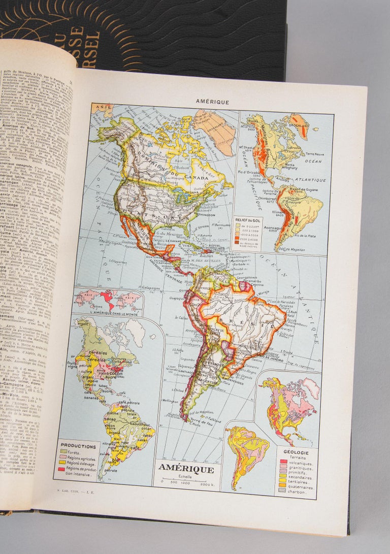 French Encyclopedia, Two Volumes Nouveau Larousse Universel, 1948 at ...
