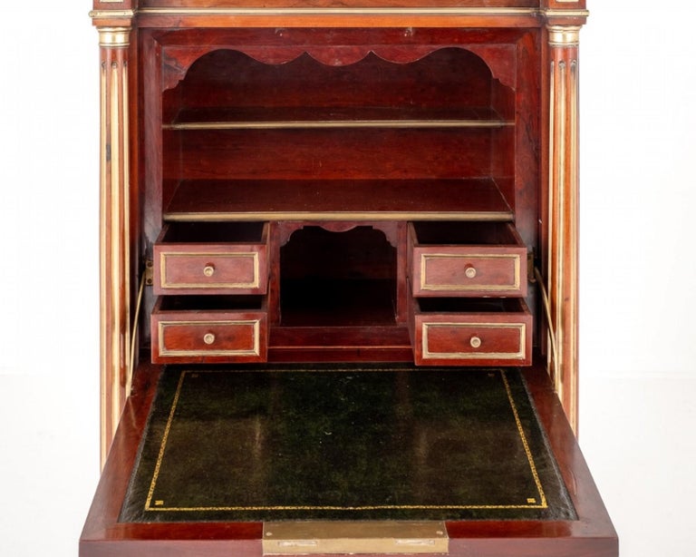 French Escritoire Desk Mahogany Antique, 1860 For Sale at 1stDibs
