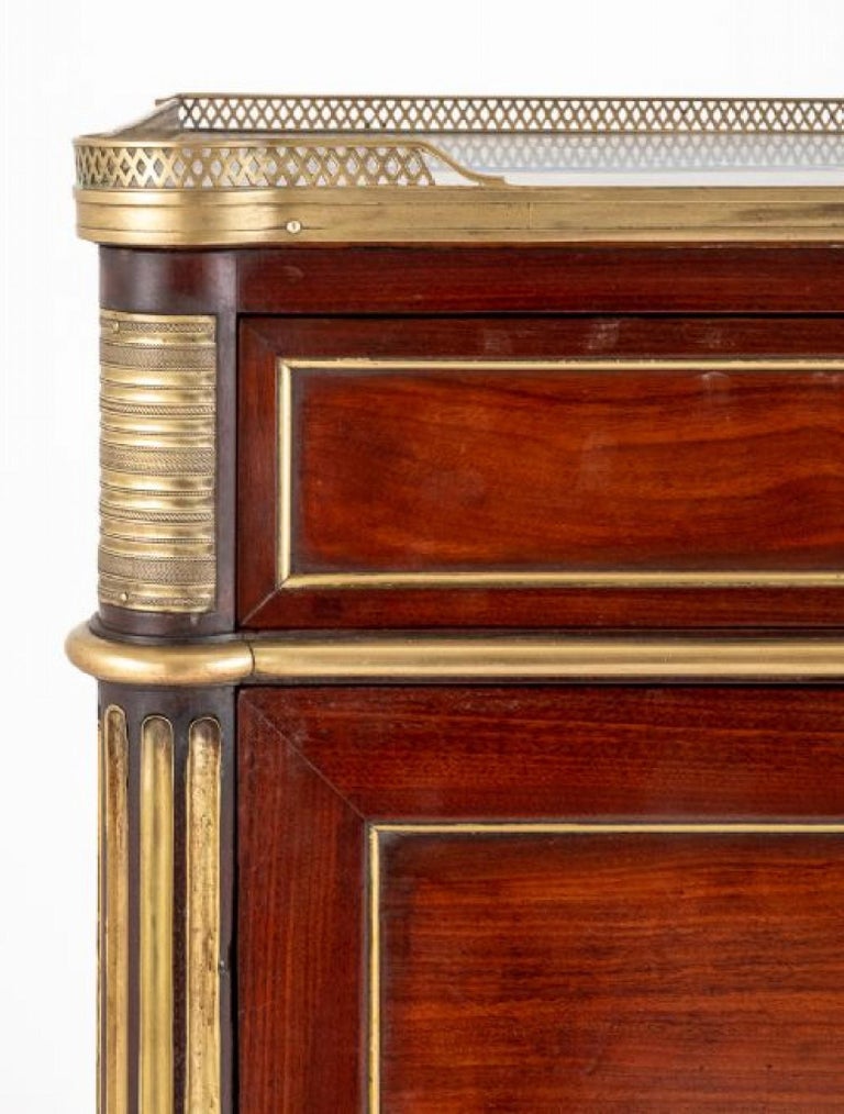 French Escritoire Desk Mahogany Antique Chest For Sale at 1stDibs