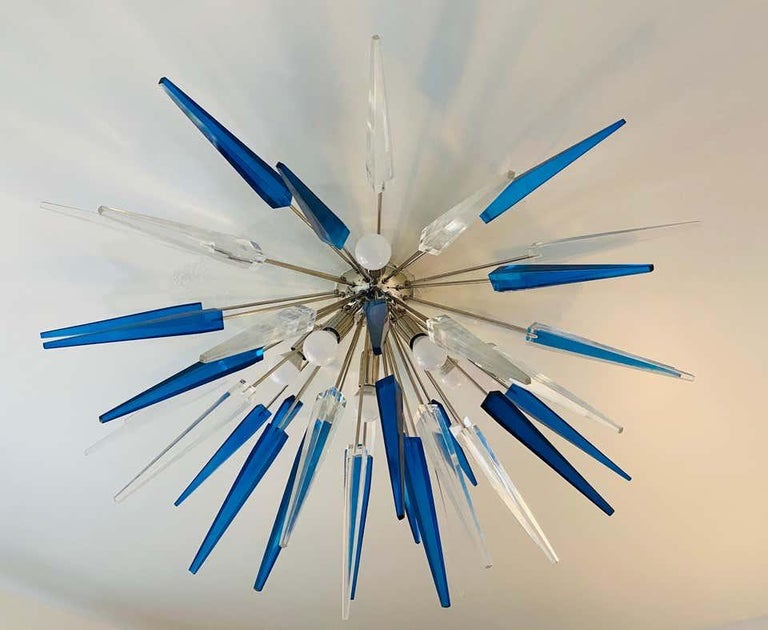 French Exploding Fireworks Flush Pendant Light For Sale at 1stDibs