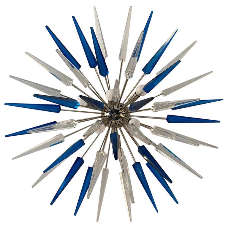 French Exploding Fireworks Flush Pendant Light For Sale at 1stDibs