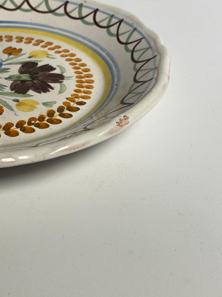 French Faience 18th Century, Hand Painted, Flowers Decor Pattern For ...