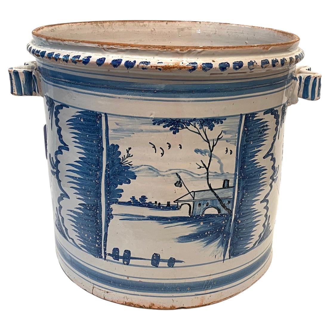 Pair of Empire Yellow Tole Peinte Cache Pots at 1stDibs | tole cachepots