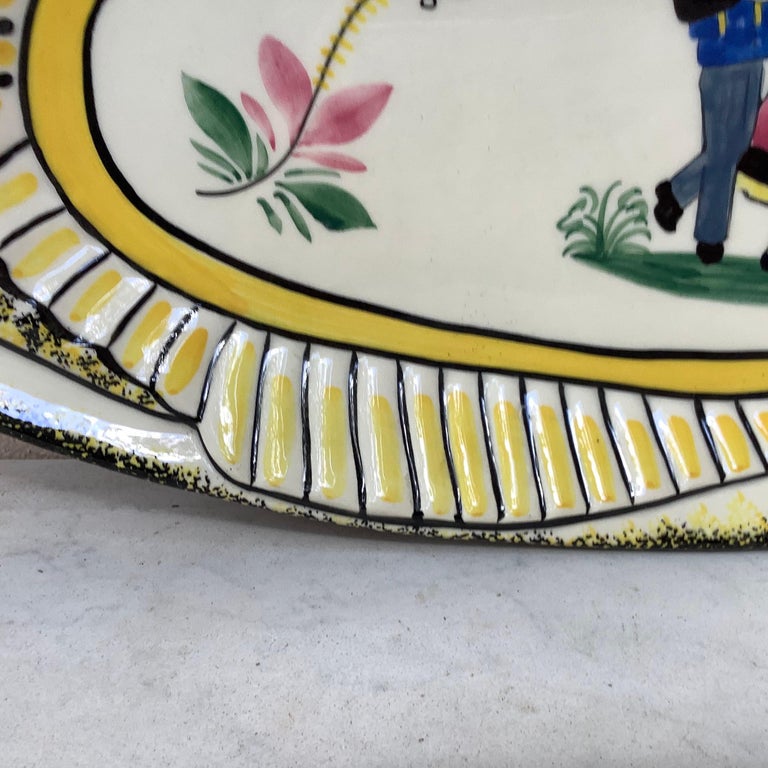 French Faience Fish Platter Henriot Quimper, circa 1940 For Sale at ...