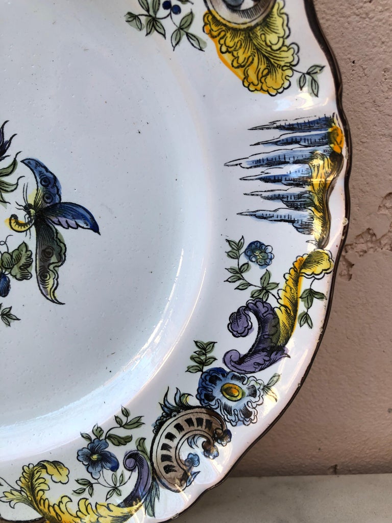 French Faience Plate Emile Galle Saint Clement, Circa 1900 For Sale at ...