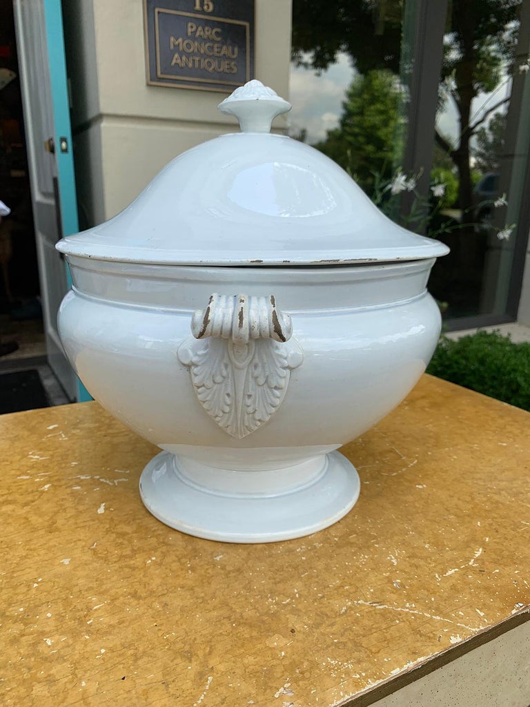 French Faience Pottery Soupiere by Creil et Montreau, circa 1880s For ...