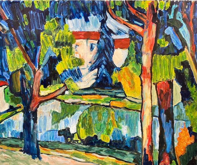 French Fauvist - Colourful French Fauvist 20th Century Oil Painting on ...