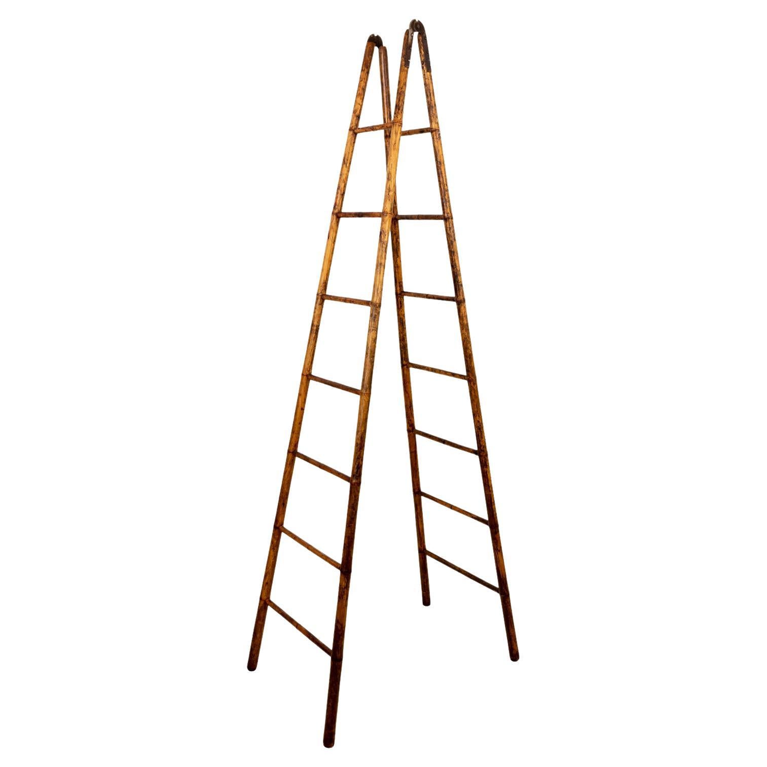 Faux Bamboo Ladder - 4 For Sale on 1stDibs