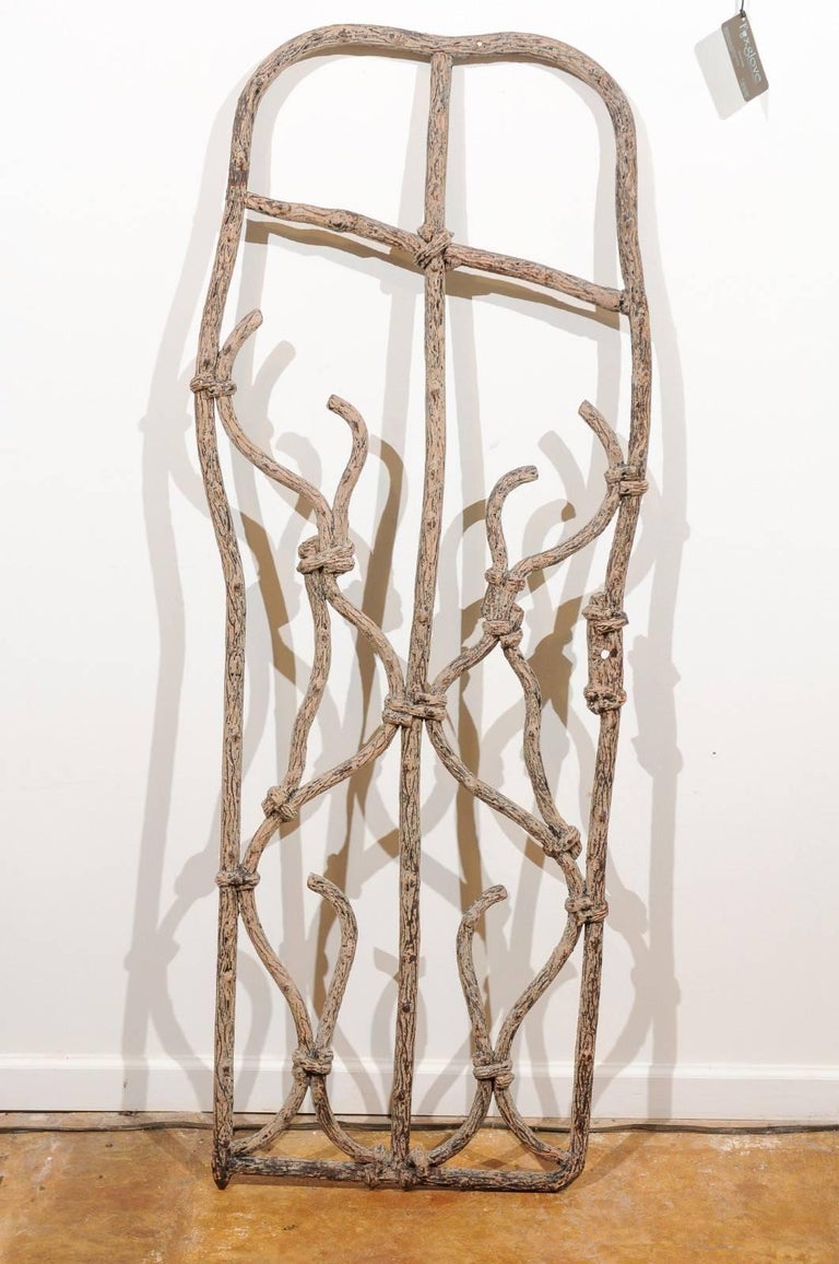 French Faux Bois Gate with Unusual Shape from the Late 19th Century at ...