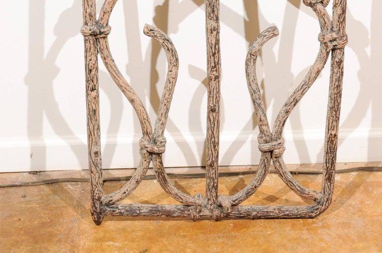 French Faux Bois Gate with Unusual Shape from the Late 19th Century at ...