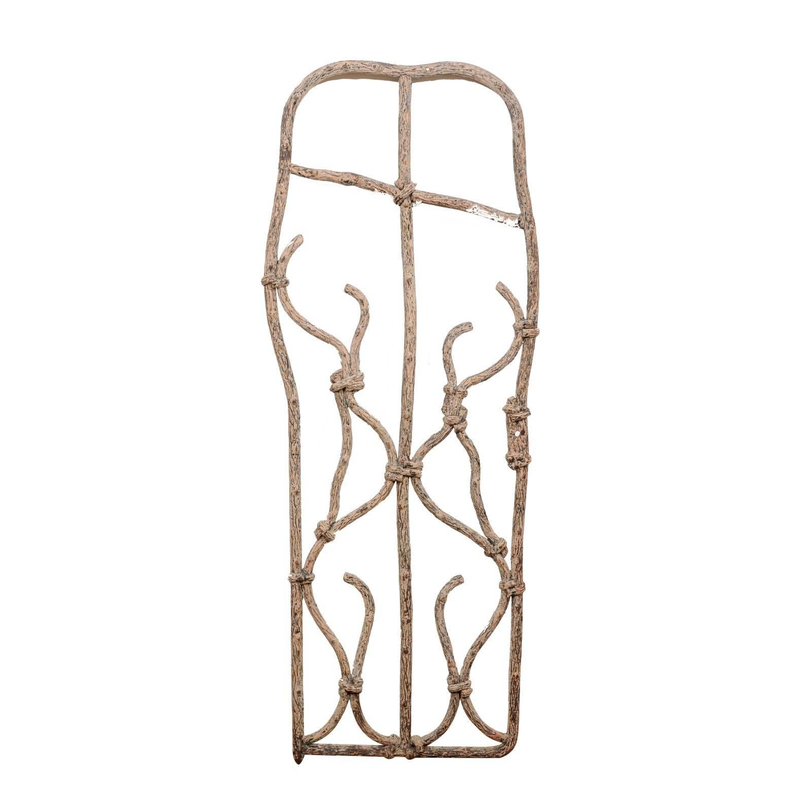 French Faux Bois Gate with Unusual Shape from the Late 19th Century at ...