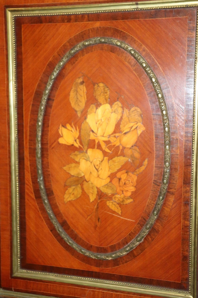 French Figural Bronze Mounted Collectors Cabinet Vitrine Manner Adam ...