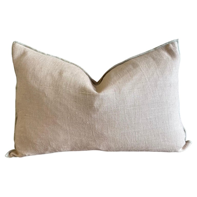 French Flax Linen Lumbar Pillow in Cimarron For Sale at 1stDibs