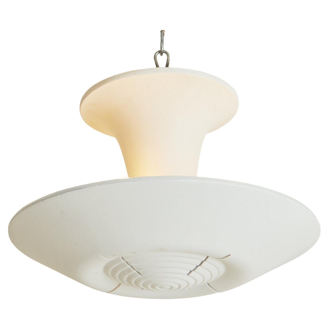 French Flushmount Plaster Pendant by Maison Arlus, 1950s For Sale at ...