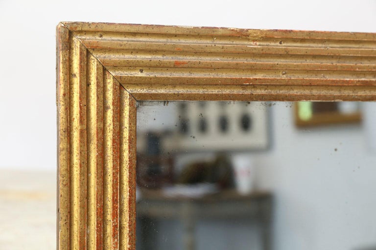 French Fluted Giltwood Mirror at 1stDibs