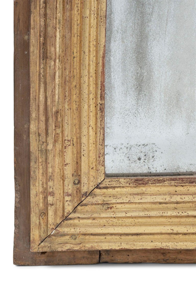 French Fluted Giltwood Mirror For Sale at 1stDibs