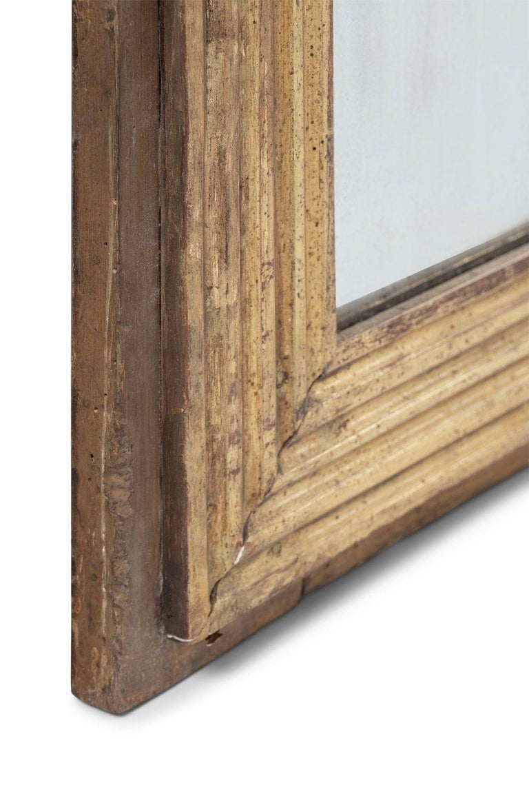 French Fluted Giltwood Mirror For Sale at 1stDibs