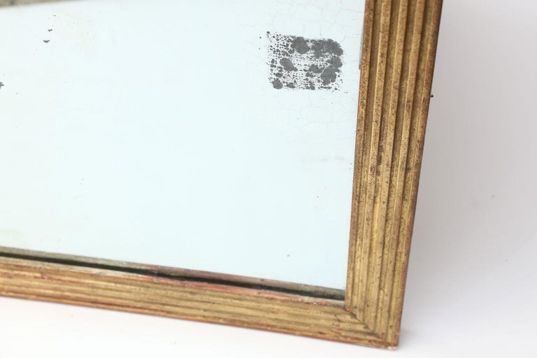 French Fluted Giltwood Mirror at 1stDibs