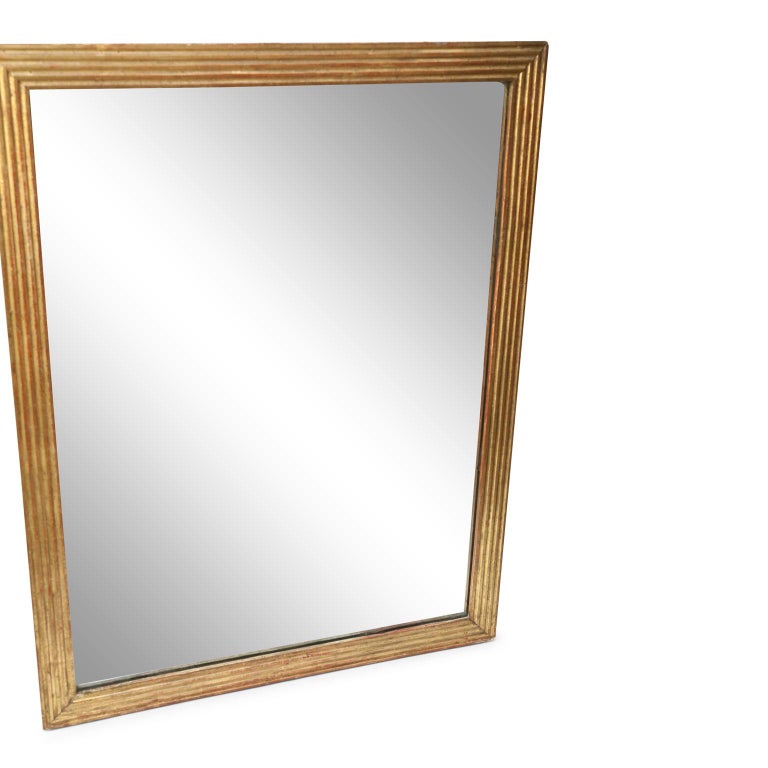 French Fluted Giltwood Mirror at 1stDibs