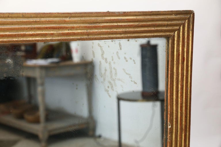 French Fluted Giltwood Mirror at 1stDibs