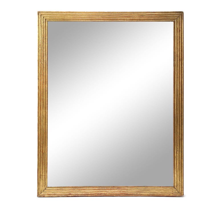 French Fluted Giltwood Mirror at 1stDibs