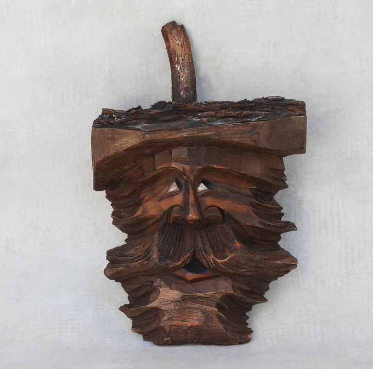 French Folk Art Face Carving Basque Landaise, c1930 at 1stDibs