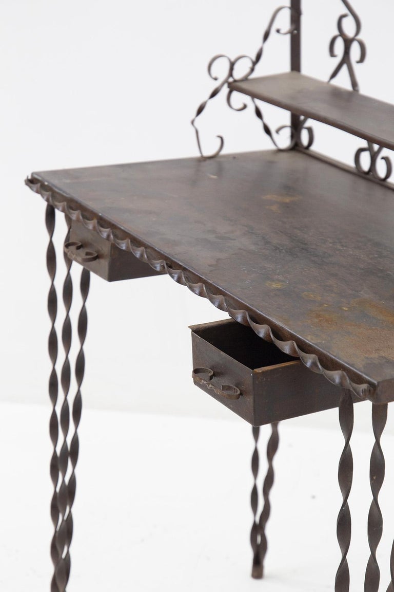 French Forged Wrought Iron Vanities Vanities Toilette For Sale at 1stDibs