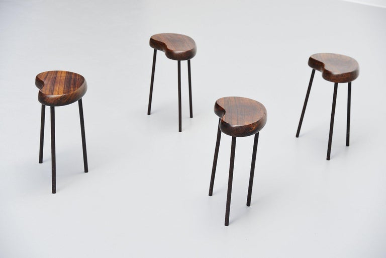 French Forme Libre Stools Charlotte Perriand Style, France, 1950 at 1stDibs