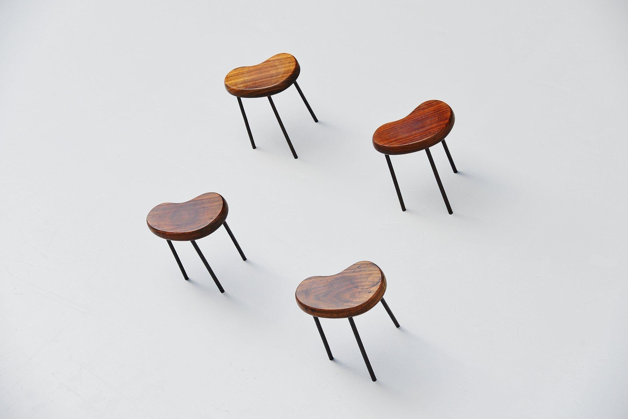 French Forme Libre Stools Charlotte Perriand Style, France, 1950 at 1stDibs