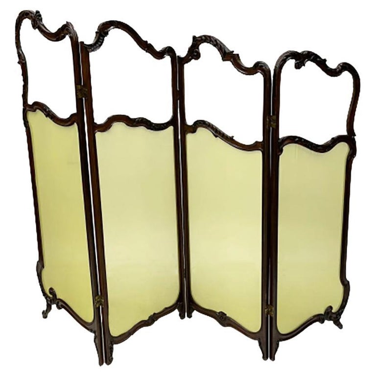 French Four-Fold Folding Screen in Neo-Rococo Style, 19th Century For ...