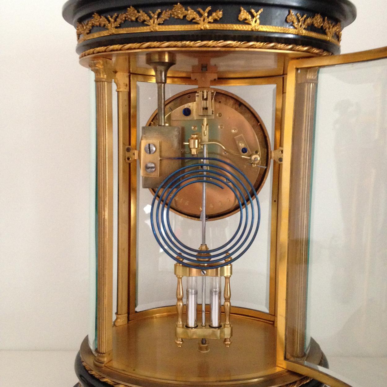 French Four Glass Library Clock Garniture, circa 1860 For Sale at ...