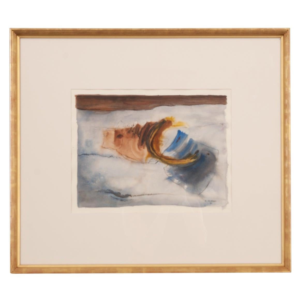 Framed Abstract Painting By Edith Ferullo at 1stDibs