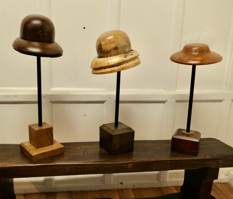 French Fruit Wood Hat Block Milliners Form at 1stDibs