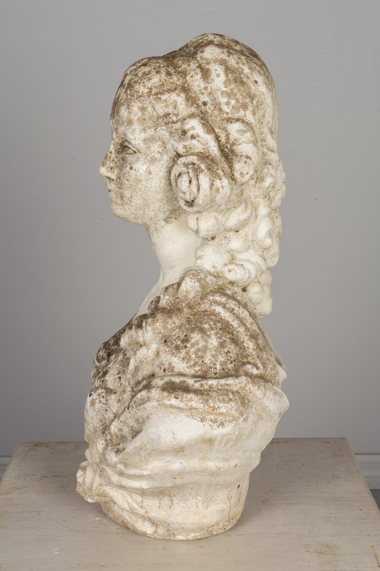 French Garden Statue Bust at 1stDibs