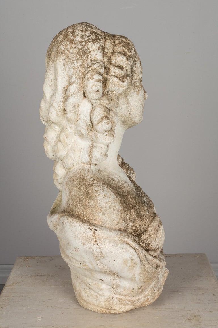 French Garden Statue Bust at 1stDibs