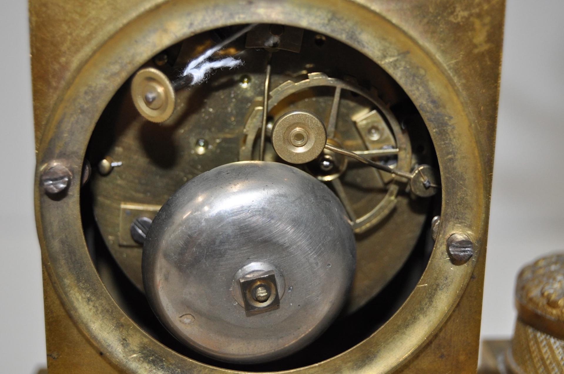 French Gilded Bronze Mantle Clock with Standing Figure, circa 1840s at ...