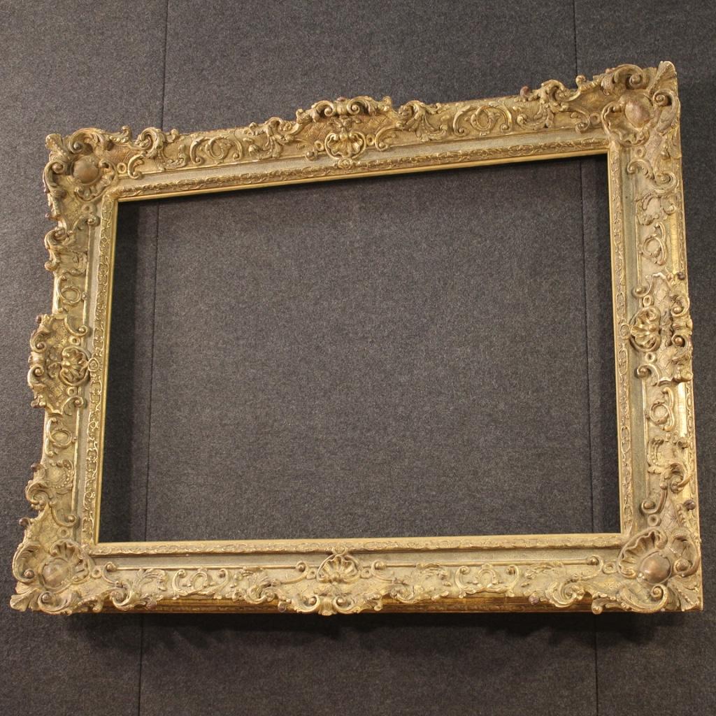 French Gilded Frame in Wood and Plaster, 20th Century For Sale at 1stDibs